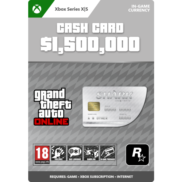 Buy GTA Online: Great White Shark Cash Card XBOX DIGITAL - ShopTo.net
